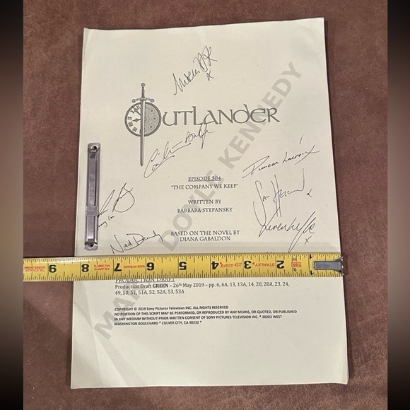 Art | Signed Outlander Script From Season 5 | Poshmark